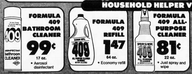 Vintage Formula 409 was the 'miracle household cleaner' that debuted in ...
