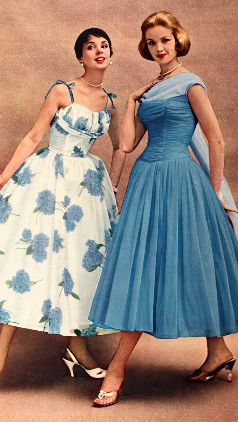 Crinolines & petticoat skirts were big style in the 1950s... and in the 1850s - Click Americana