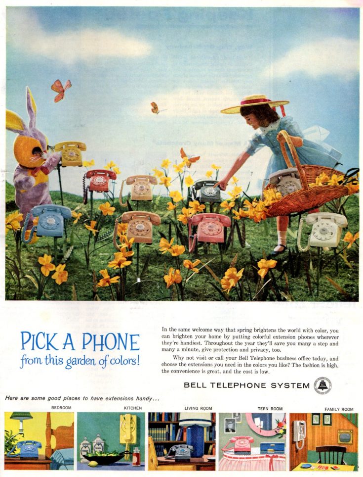 Look how colorful vintage phones used to be! Dial & touch-tone phones ...