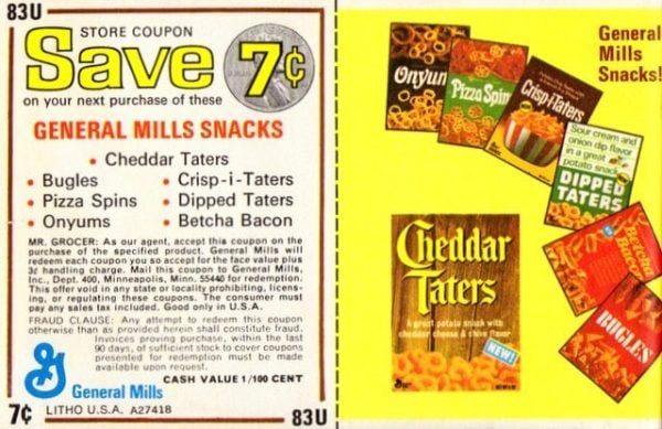 The old Cheddar Taters potato snacks from the '70s - Click Americana