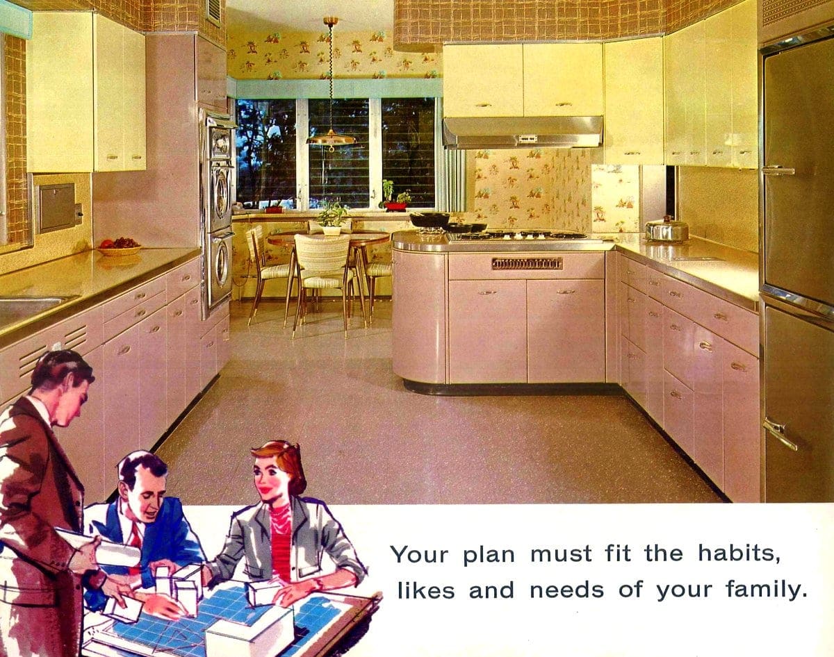 Pink & yellow kitchens of the fifties - Click Americana