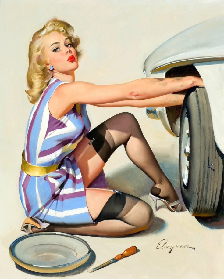 See vintage calendar girls & pin-ups from the '40s & '50s - plus meet artist Gil Elvgren - Click ...