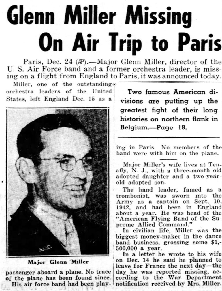 How Glenn Miller got the world 'In the Mood' - and then disappeared ...