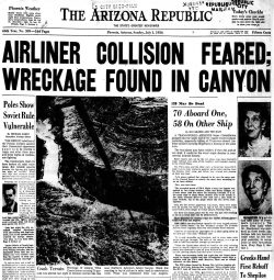 The Grand Canyon airplane crash: United & TWA planes collide (1956 ...