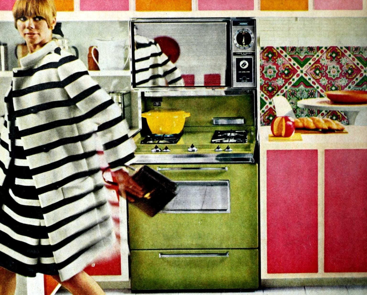 Crazy, colorful retro 60s kitchens, with bright & bold decorator ...