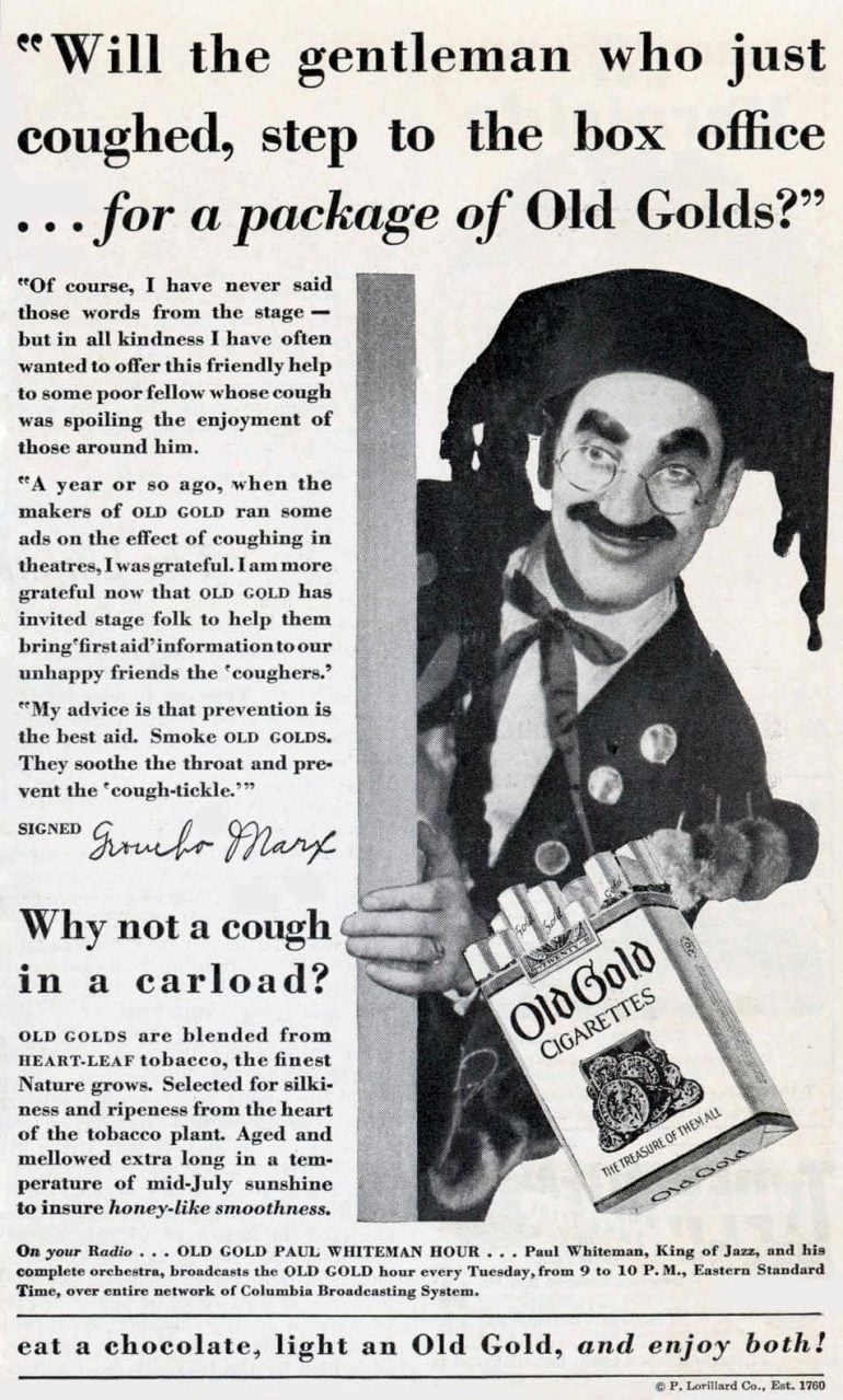 Old cigarette ads: These 18 TV & movie stars probably had some regrets ...