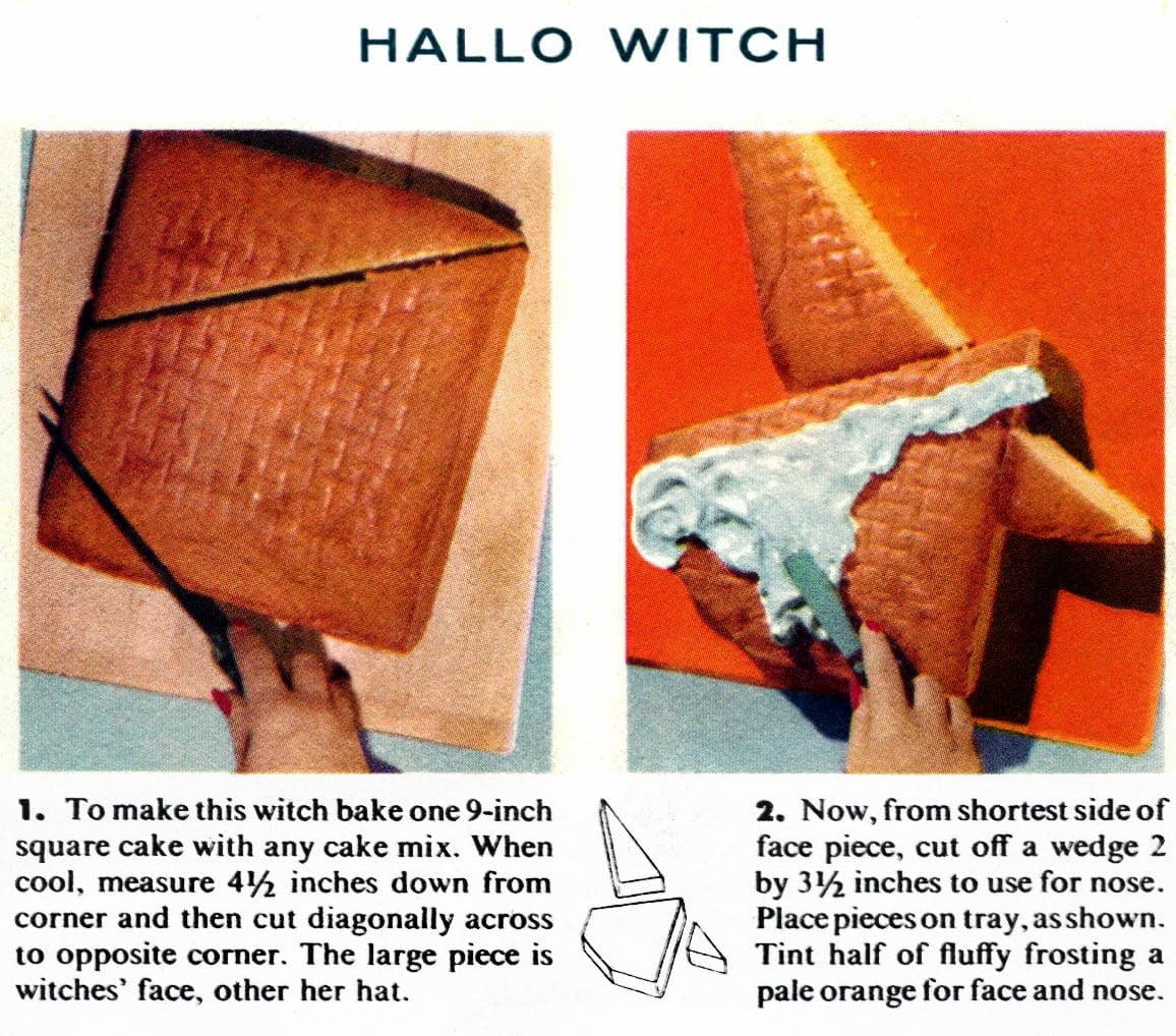 How to make a "Hallo Witch" Halloween cake (1958) - Click Americana