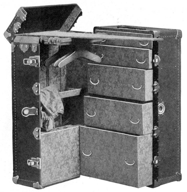 These antique travel trunks let people travel in perfectly-organized ...