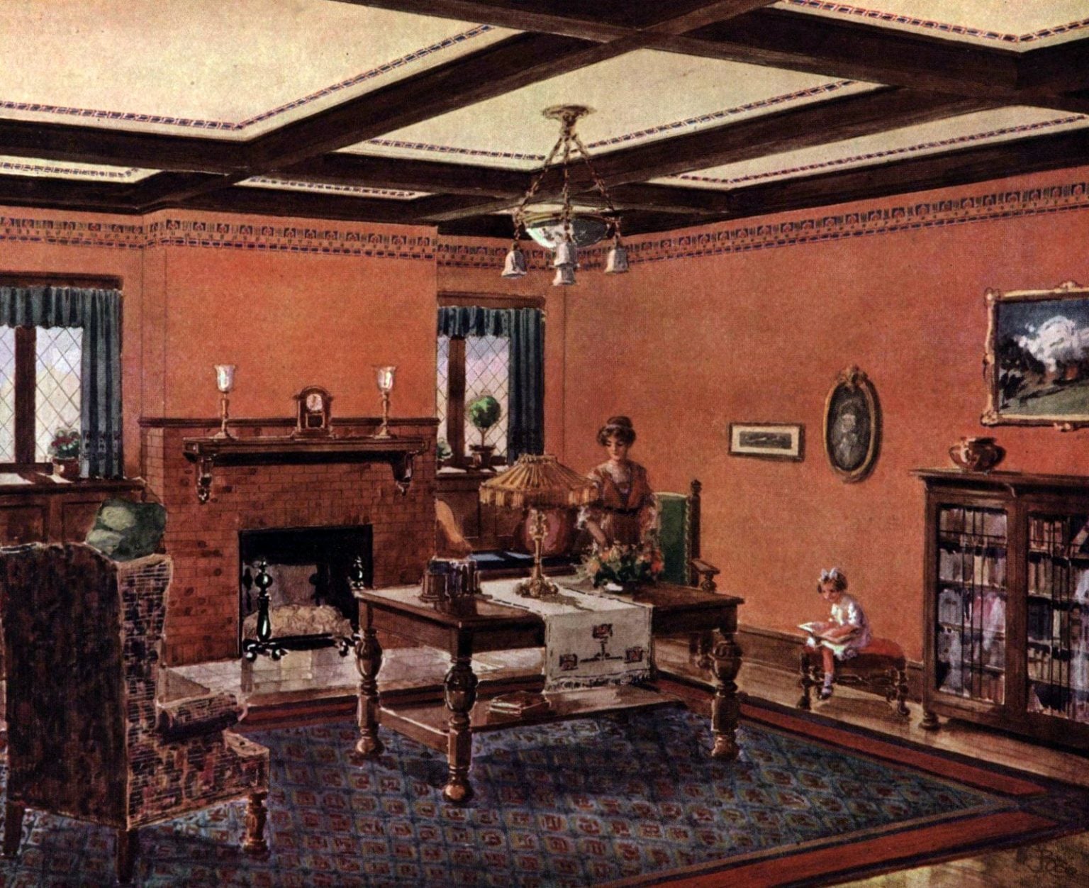 Vintage home wall decor from the 1910s, with 40 different room examples ...