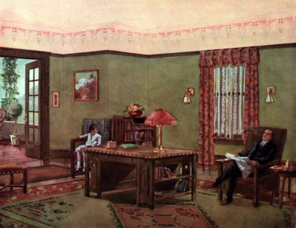 Vintage home wall decor from the 1910s, with 40 different room examples ...
