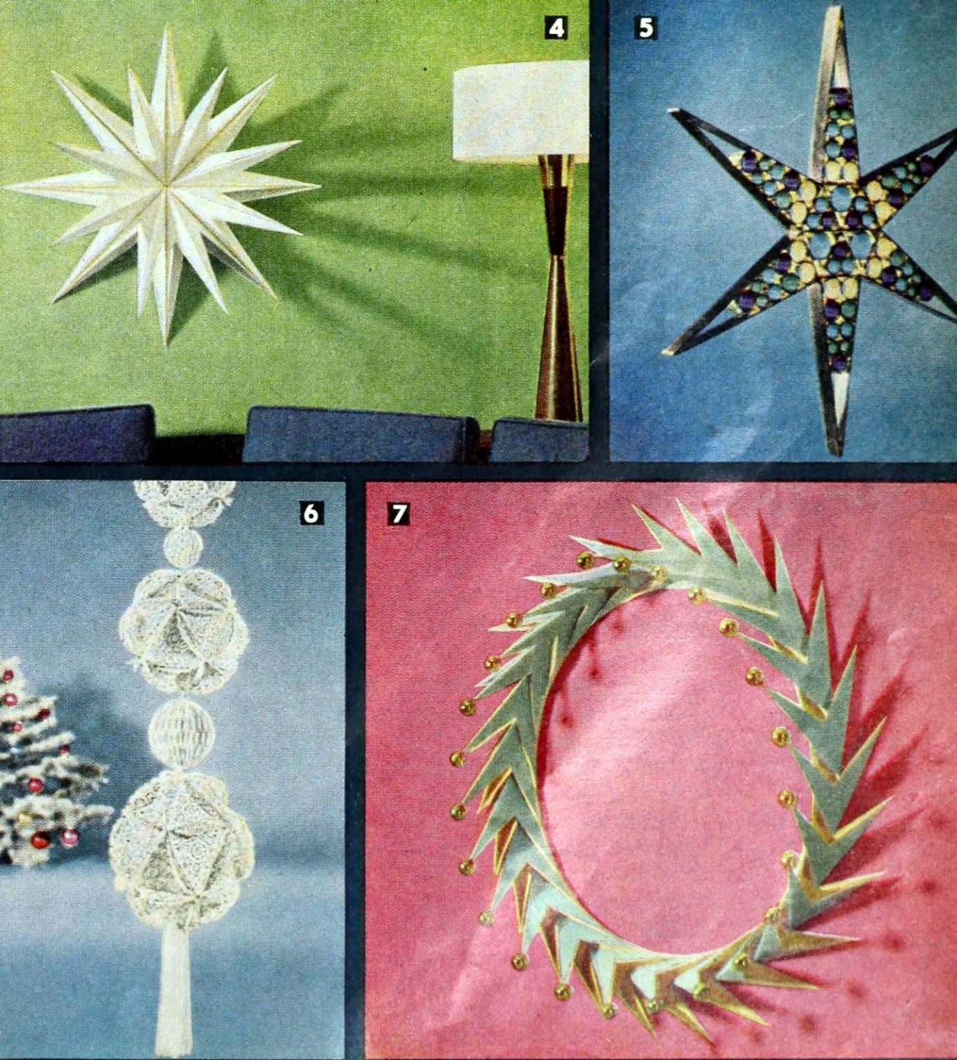 These 26 Christmas wall decorations from the 1950s have a bold mid ...