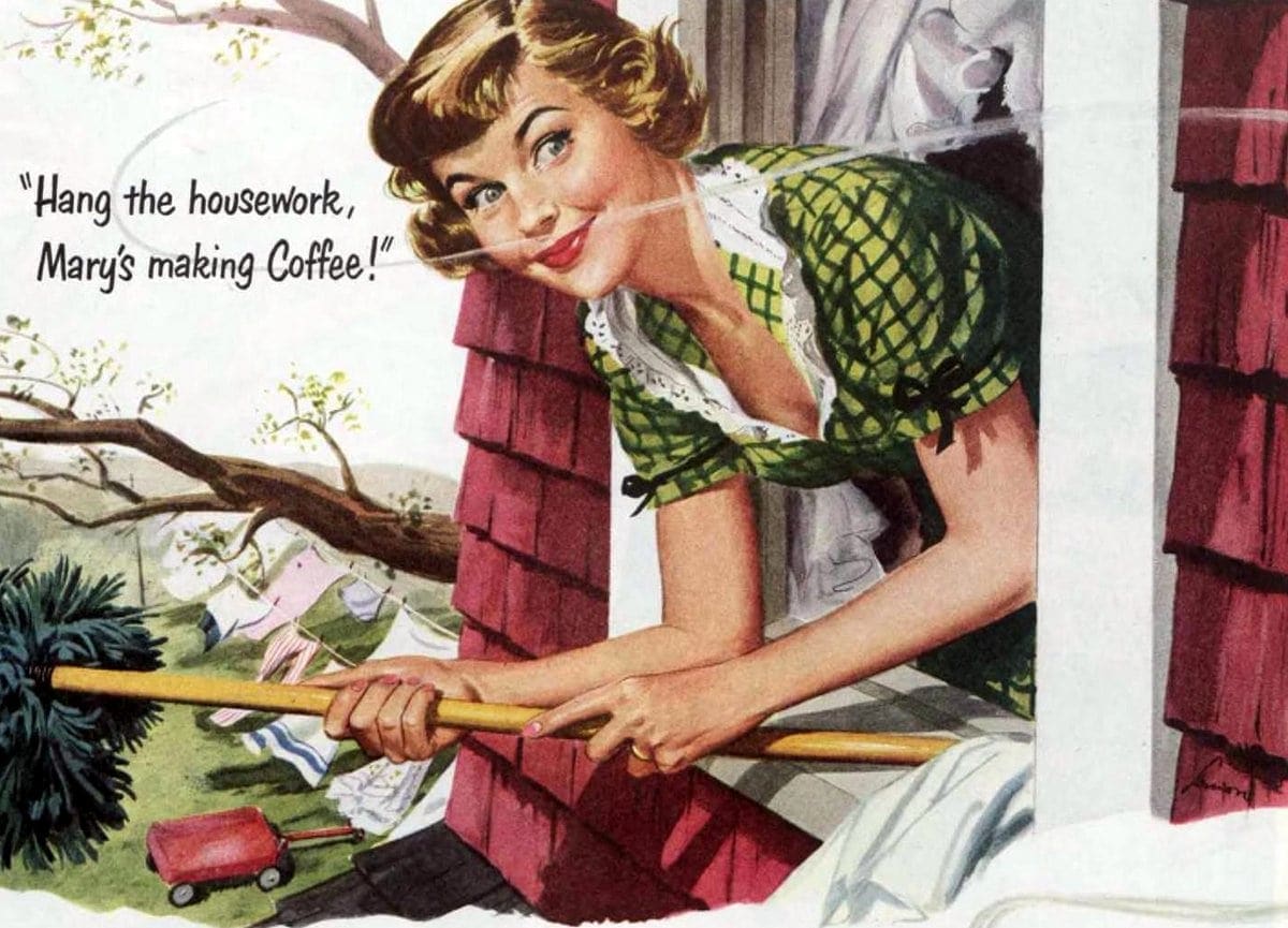 The perfect '50s housewife & her everyday cleaning life - Click Americana