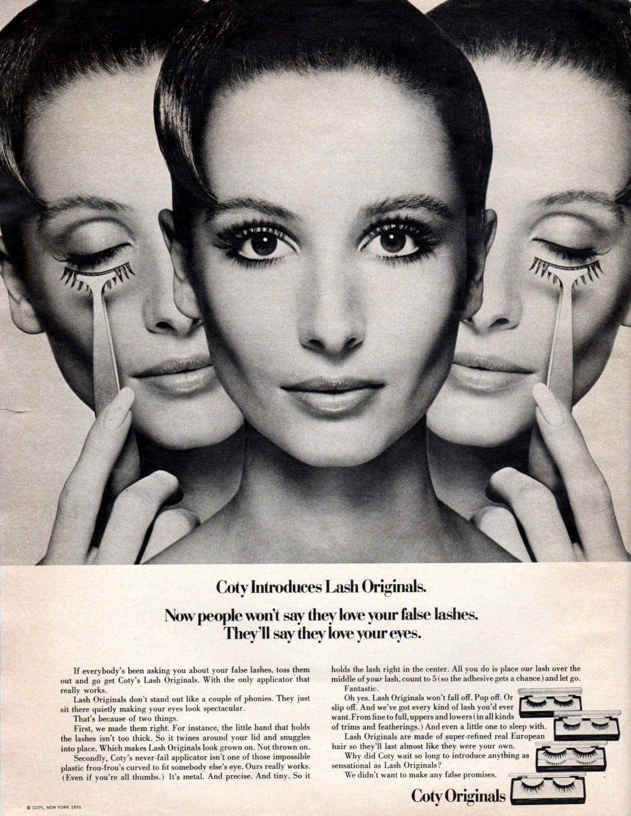 How to use false eyelashes to get a real big-eyed retro look: Vintage ...