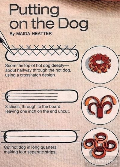 How to make fancy hot dog shapes, plus retro ways to stuff your franks ...