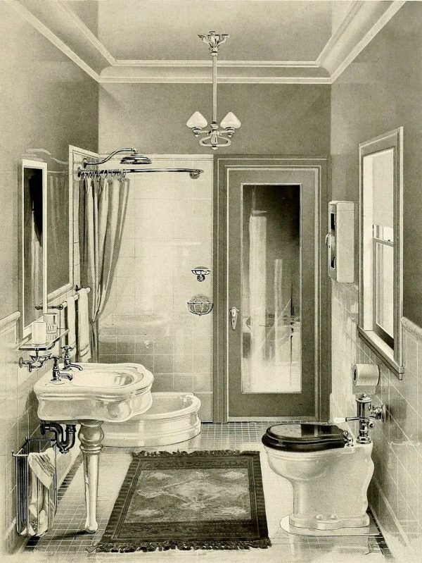 20 elegant antique bathrooms from the 1900s: Sinks, tubs, tile & decor ...