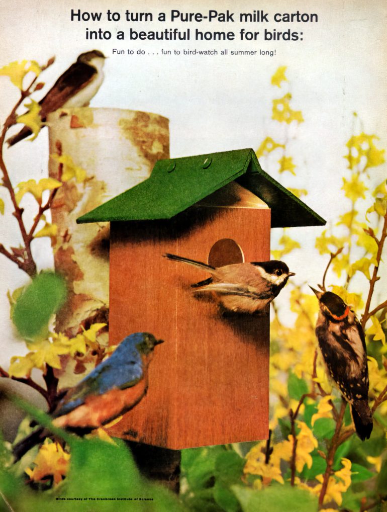 How to make a milk carton birdhouse the retro way - Click Americana