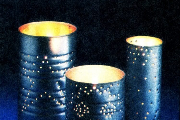 How to make pretty punched night lights from recycled metal cans ...