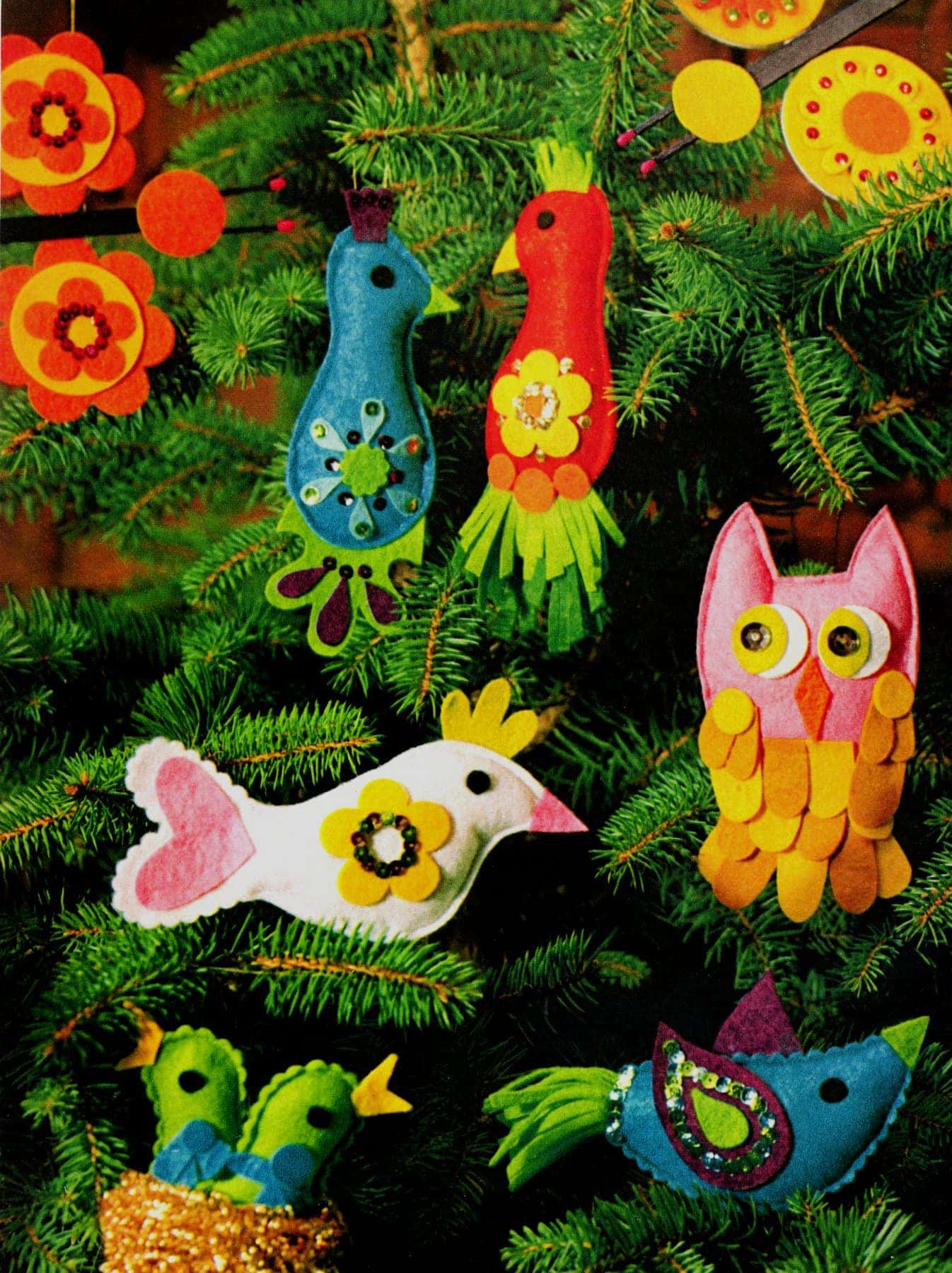 How to make adorable retro ornaments shaped like birds & butterflies: A ...