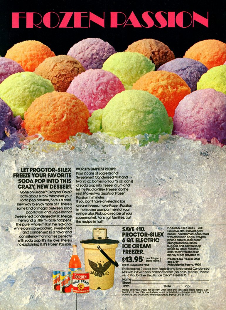 A retro recipe for soda pop ice cream (1972) - Click Americana
