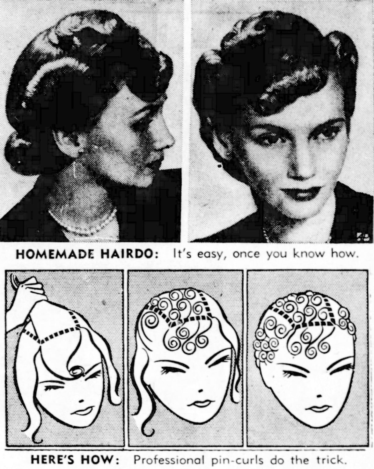 How to create a classy retro hairstyle with pin curls like they did in ...