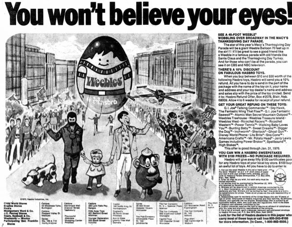 Weebles history: How a silly wobbly egg became one of the '70s most ...