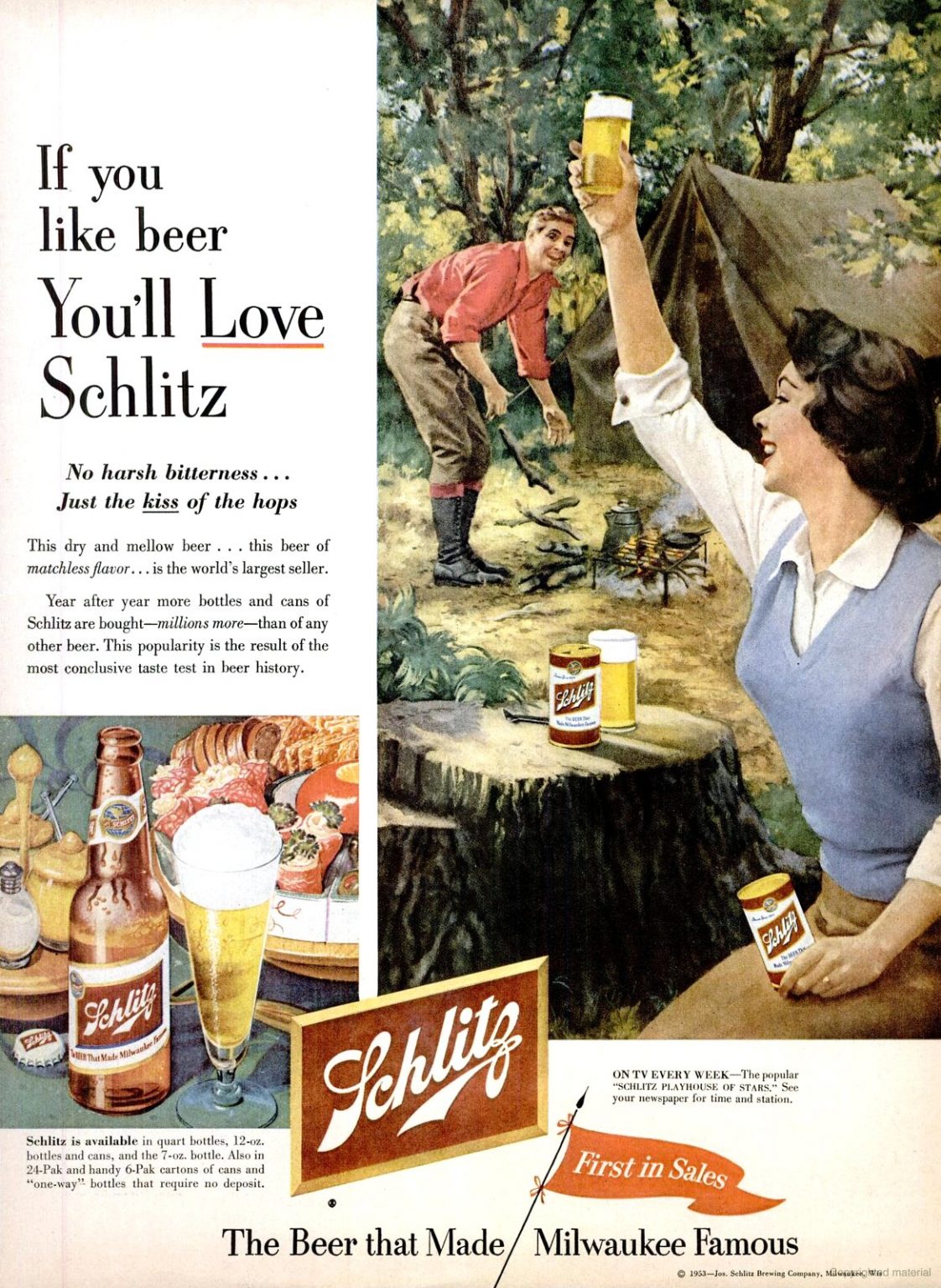 Schlitz beer through the decades: A look back at old ads & big claims ...