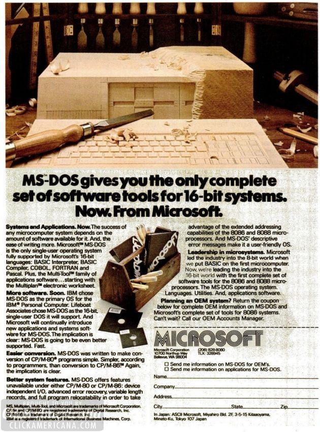 Microsoft's hottest tech from 1982 - Click Americana