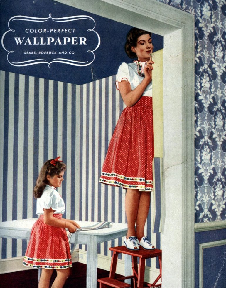 Vintage 1940s wallpaper: See 150 authentic wallpaper samples of popular ...