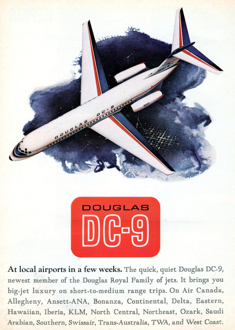 The quick, quiet Douglas DC-9 plane was America's first short-to-medium ...