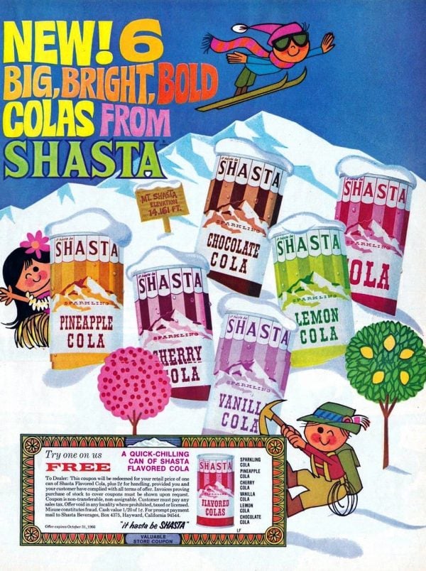 See some vintage Shasta sodas, from chocolate cola to lemon-lime to ...