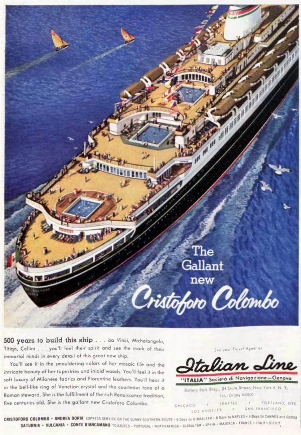 See old cruise ships & ocean vacations from the '30s through the '60s ...