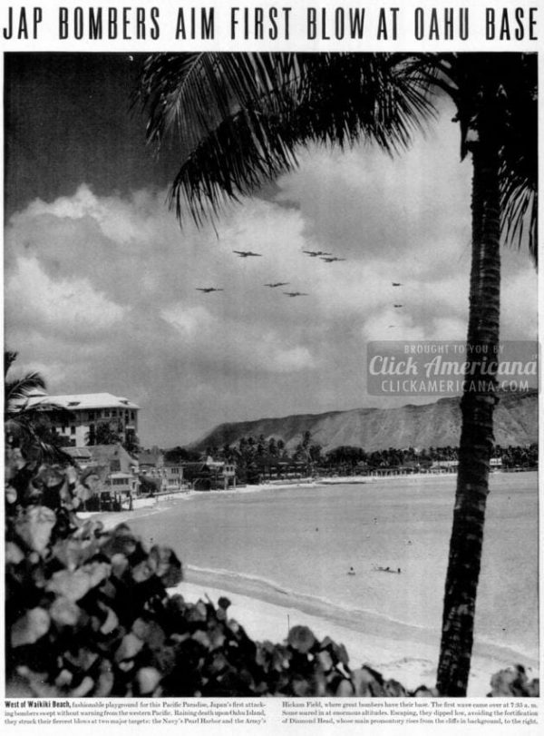 Headlines & photos: Japan bombs Pearl Harbor in Hawaii - US declares ...