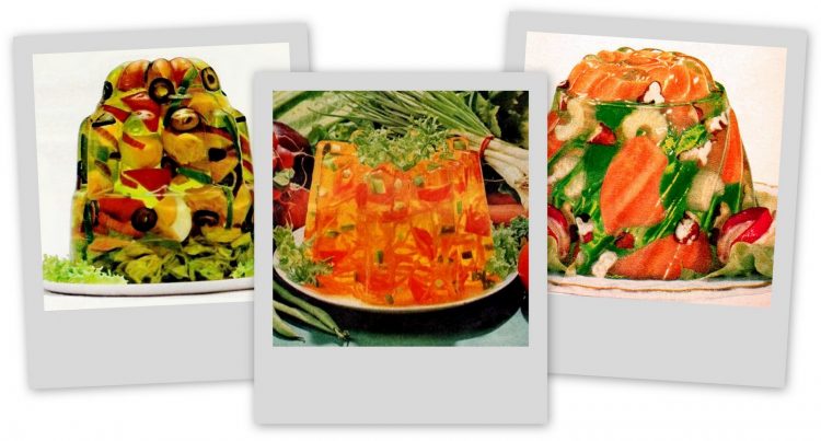 Jell-O Salad Gelatin: Would you eat jello in celery & mixed vegetable ...