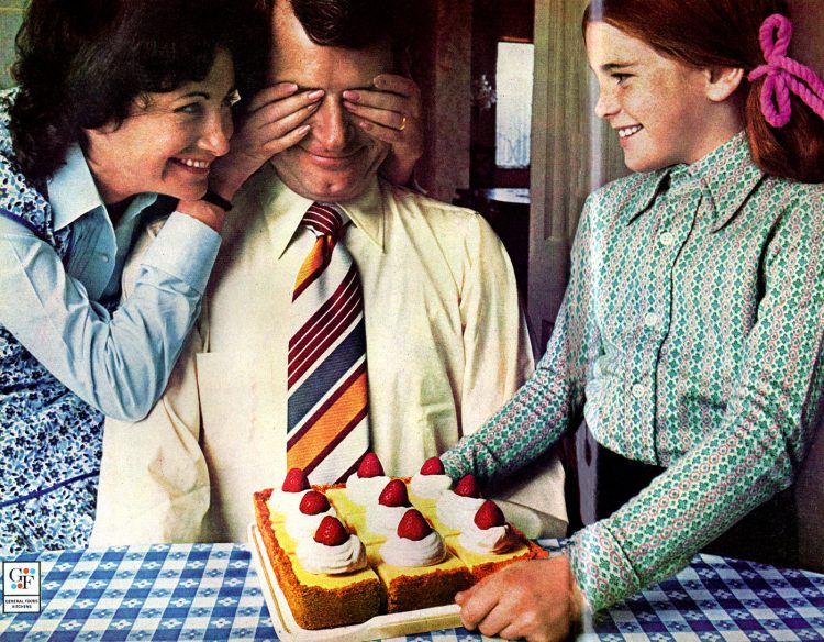 Jell-O no-bake pudding cheesecake retro recipe (1972) - Click Americana