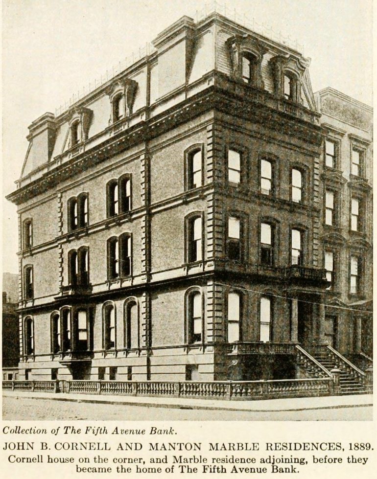 See grand Gilded Age New York mansions on Fifth Avenue during the 1800s ...