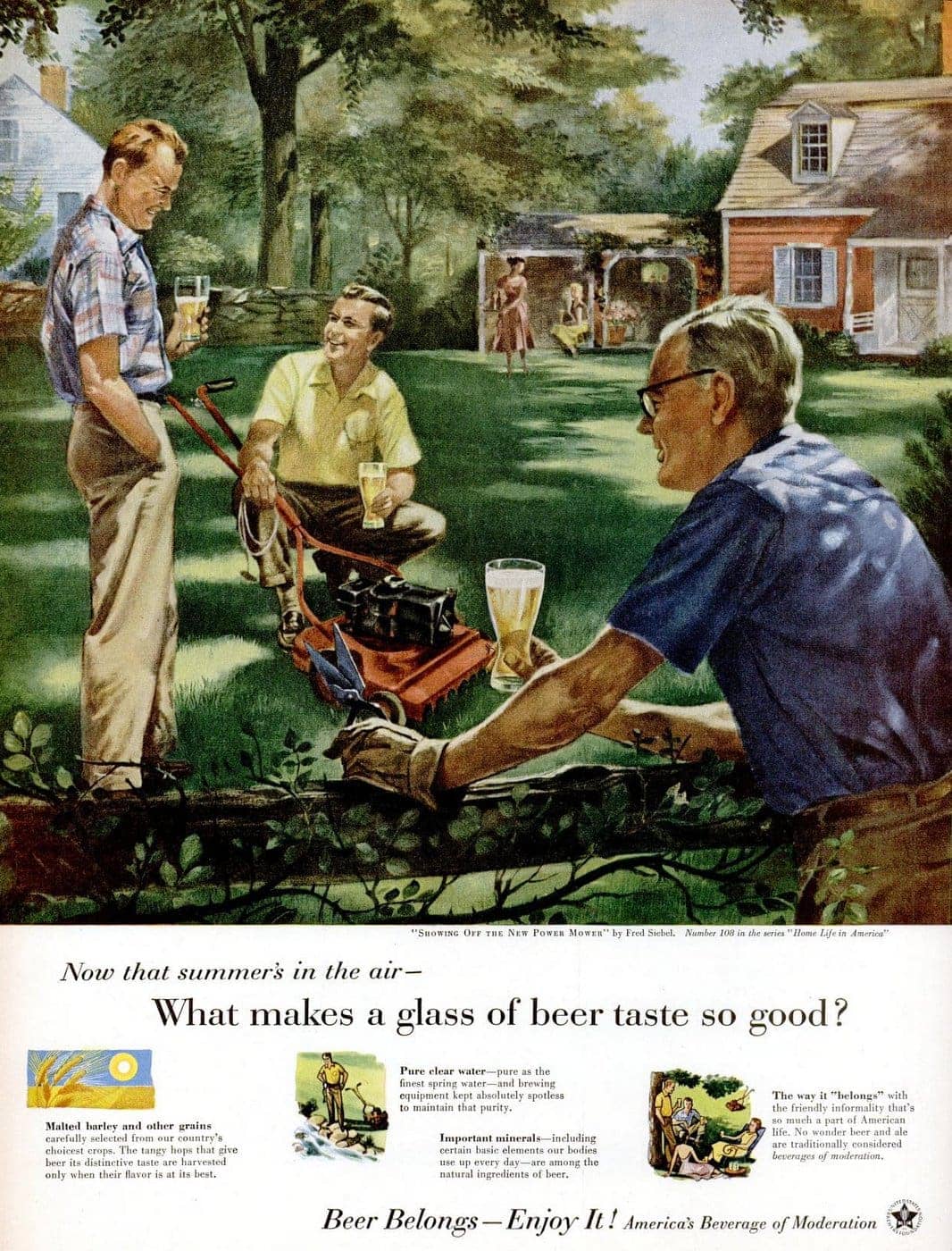 Beer belongs - enjoy it! 20 old-fashioned scenes from the 40s & 50s - Click Americana
