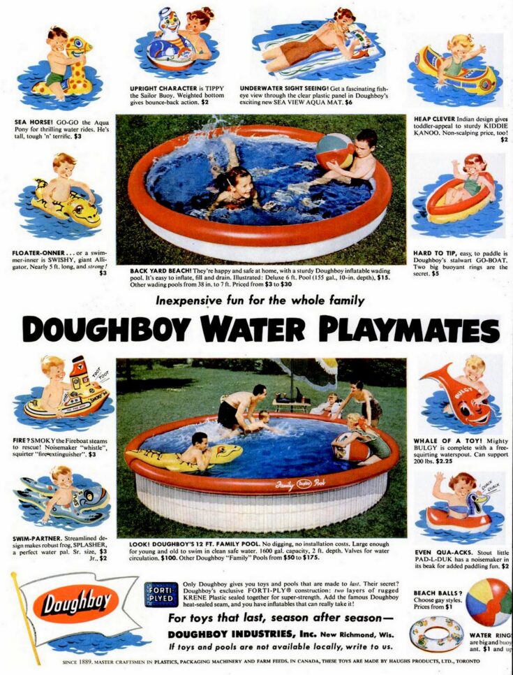 These vintage plastic wading pools from the 50s & 60s are still just as ...
