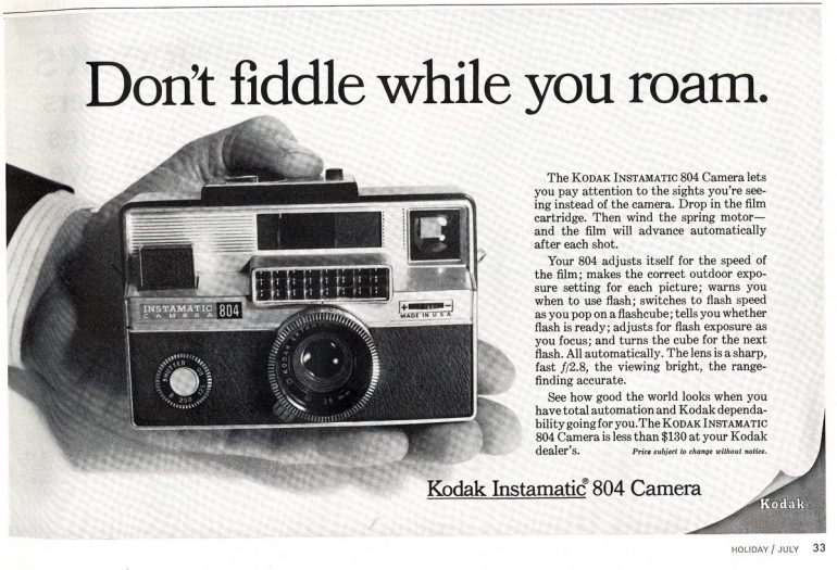 The extremely popular Kodak Instamatic camera was simple, boxy & iconic ...
