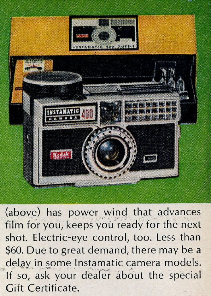 The extremely popular Kodak Instamatic camera was simple, boxy & iconic ...