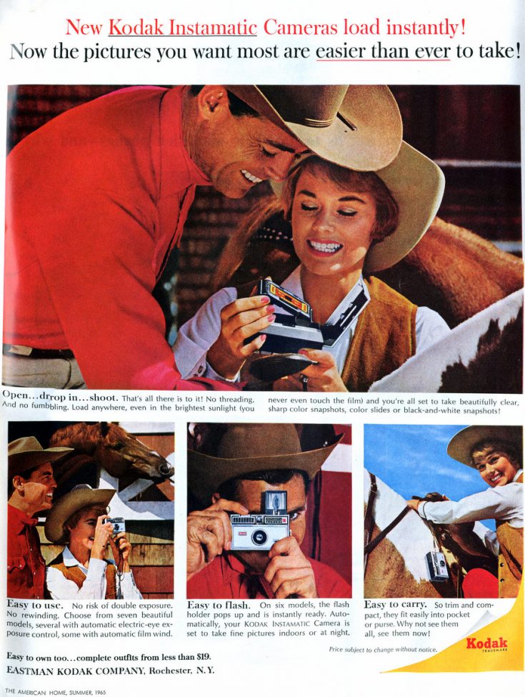 The extremely popular Kodak Instamatic camera was simple, boxy & iconic ...
