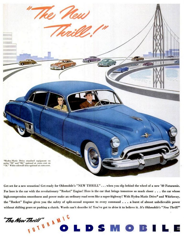 Get ready for Oldsmobile's 'new thrill' - Futuramic cars from the late ...