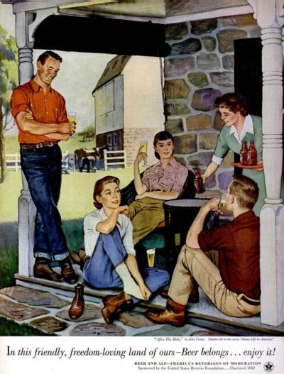 Beer belongs - enjoy it! 20 old-fashioned scenes from the 40s & 50s ...