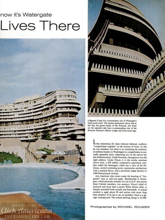 Watergate is the hot address in Washington DC (1969) - Click Americana