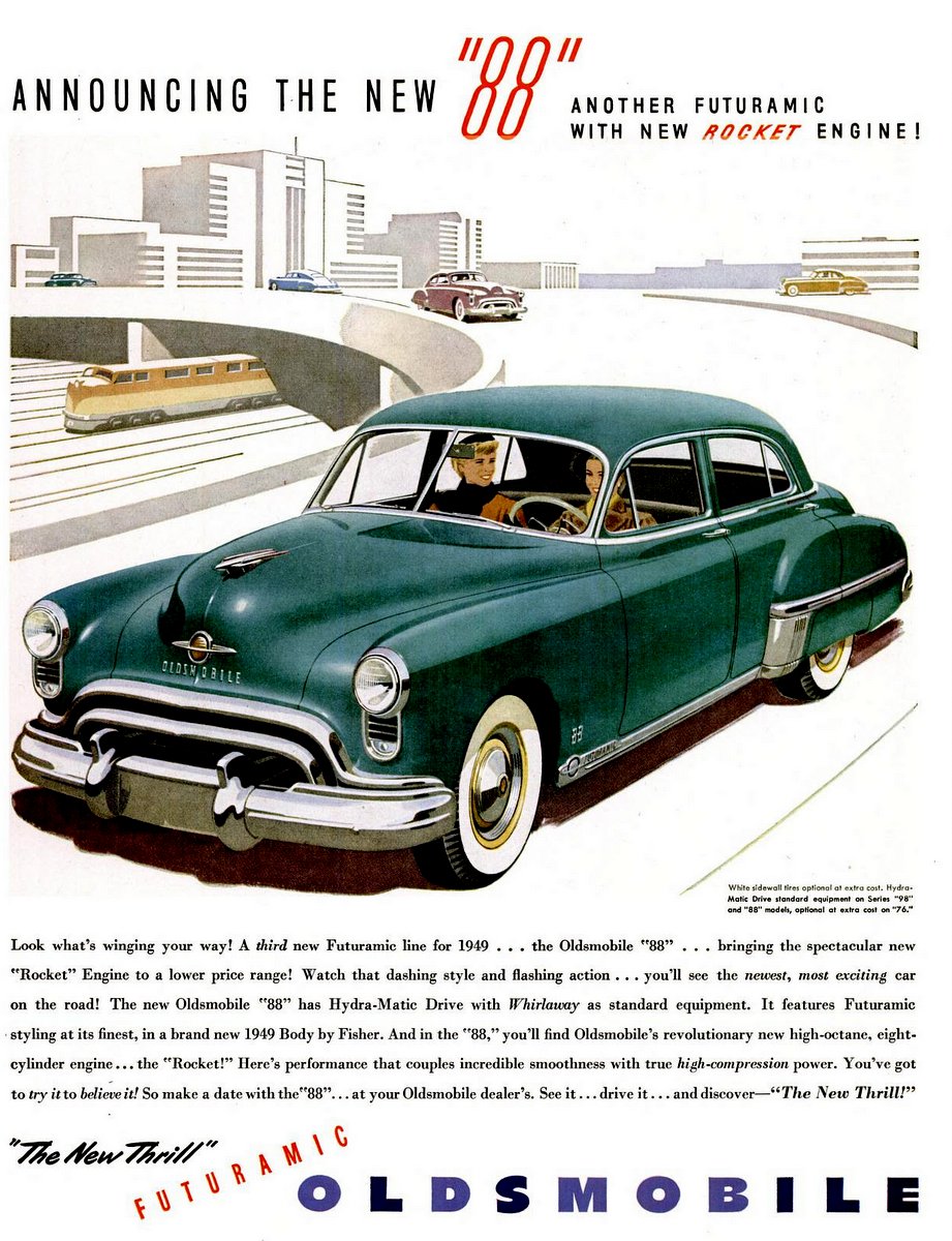 Get ready for Oldsmobile's 'new thrill' - Futuramic cars from the late ...