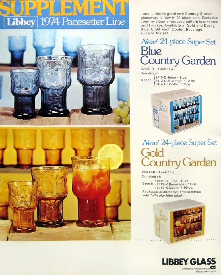 Remember 1970s Libbey glasses, with groovy retro patterns & styles ...