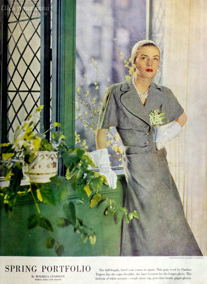 The most stylish 1950s spring fashions for women: Fitted coats, shorter ...