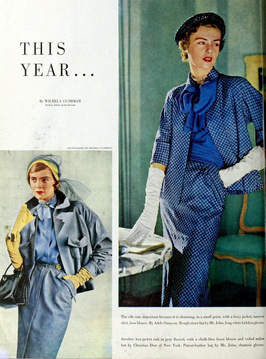 The most stylish 1950s spring fashions for women: Fitted coats, shorter ...