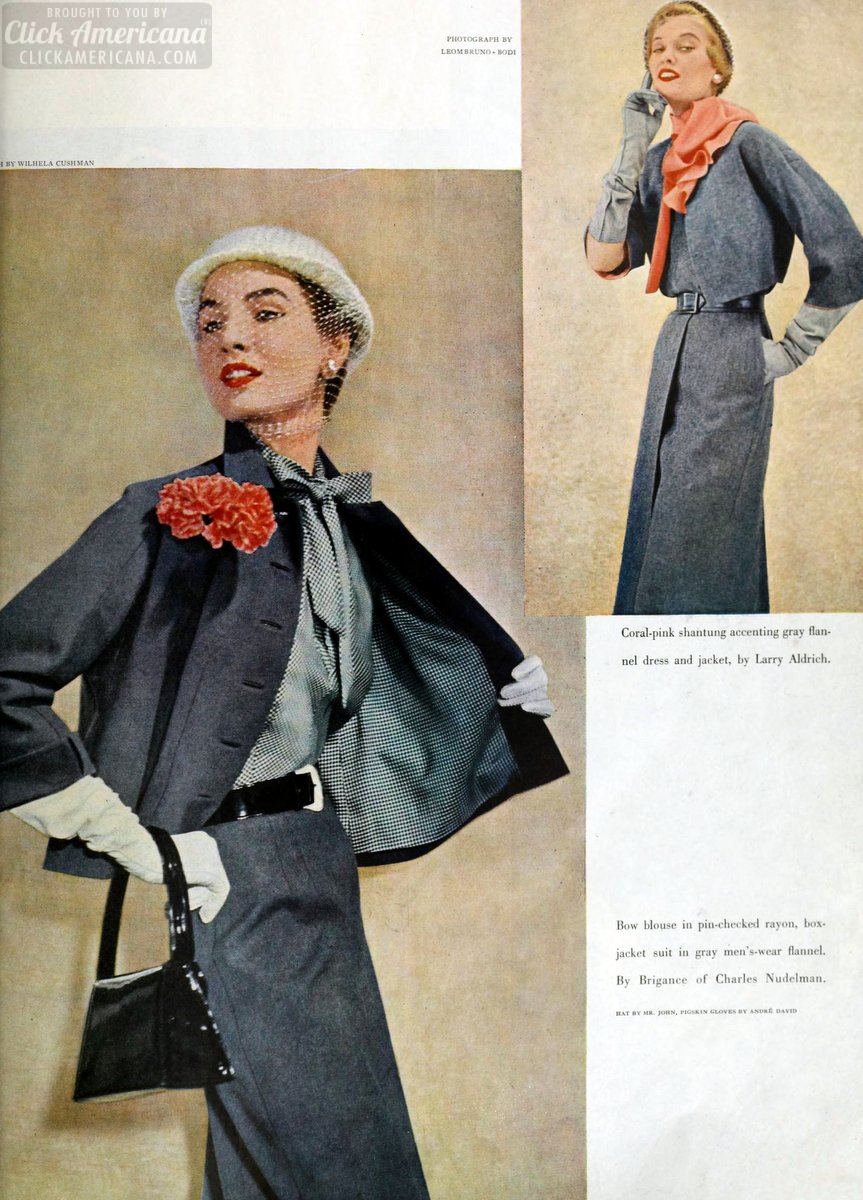 The most stylish 1950s spring fashions for women: Fitted coats, shorter ...