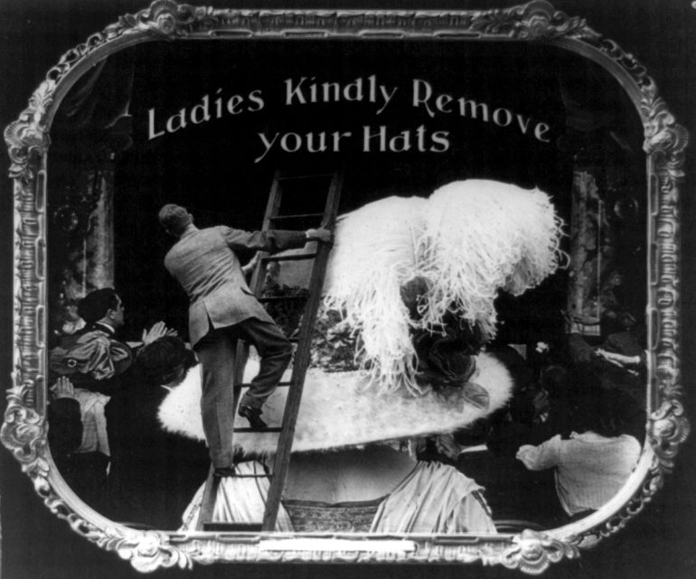 Old silent movie title cards: How to clap, don't wear hats & more ...