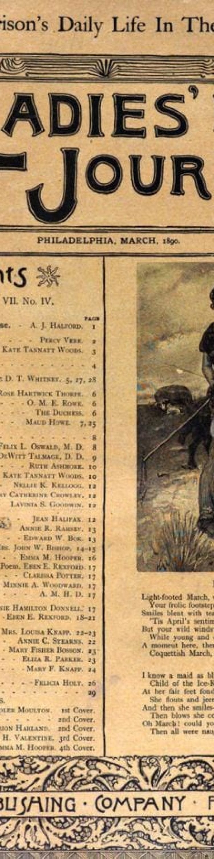 Antique Ladies' Home Journal magazine covers (1890) - Click Americana